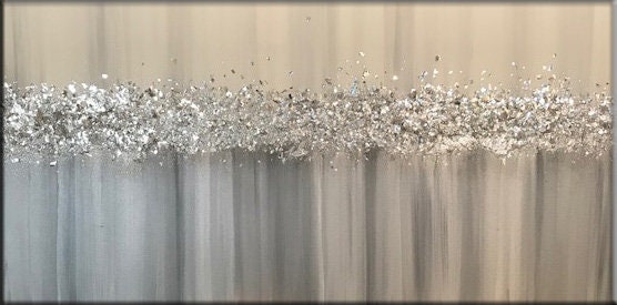 Painting Big Resin Original Abstract Modern Custom Silver | Etsy