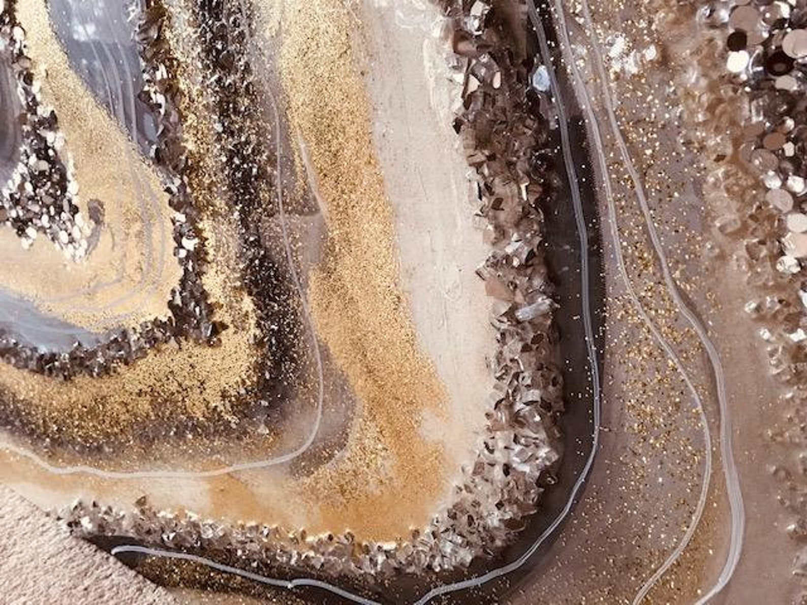 Resin Wall Geode Art Big to Huge Painting Quartz Glass Original ...