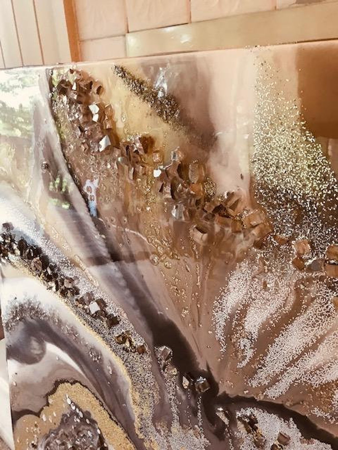 Crystal Glass Resin Painting Custom Original Abstract Modern - Etsy