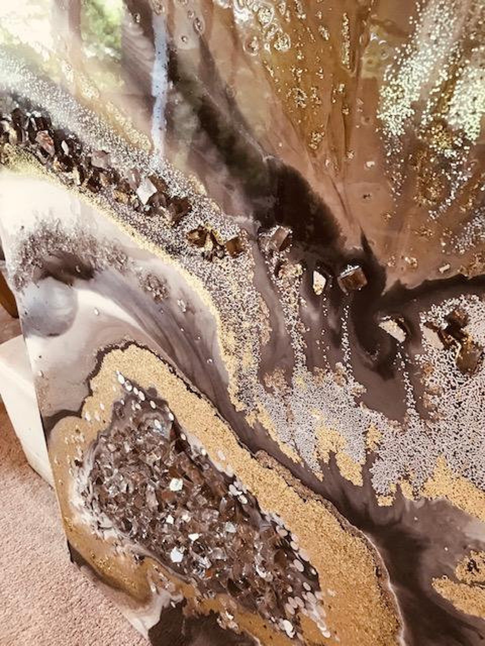 Crystal Glass Resin Painting Custom Original Abstract Modern - Etsy