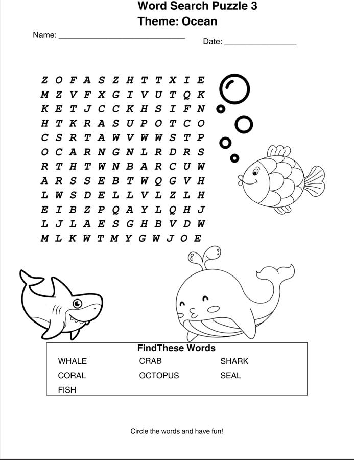 Printable Word Search Puzzle Book for Kids | Fun & Educational Activity ...