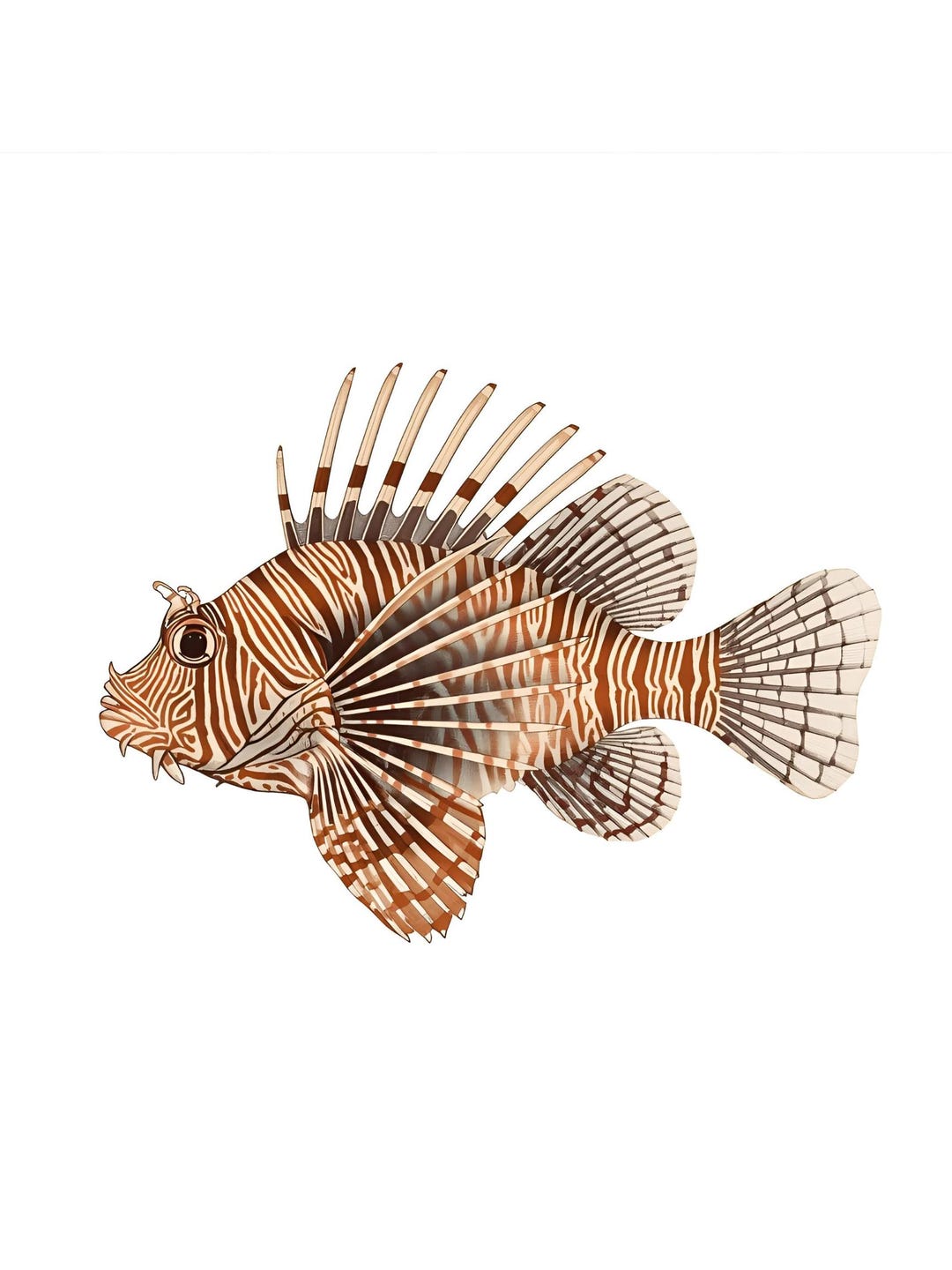 Lion Fish Painting - Digital Download - Etsy