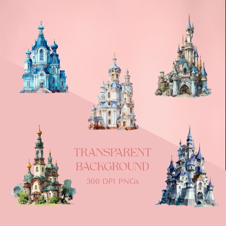20 Rococo Castle Clipart, Elegant, Fantasy, Romantic, High Resolution ...