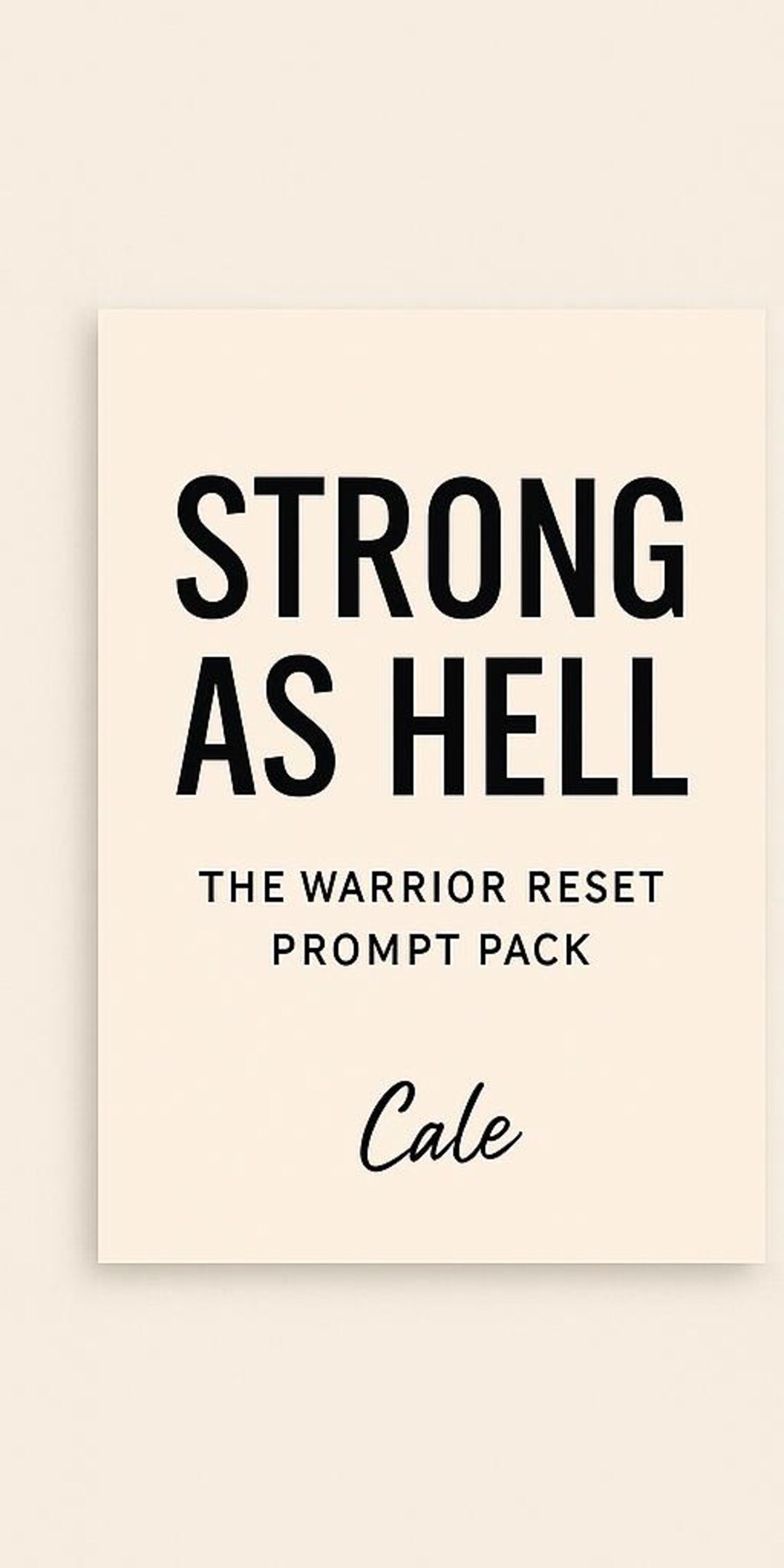 Strong as Hell: Warrior Reset Prompt Pack | Digital Journal for Women ...