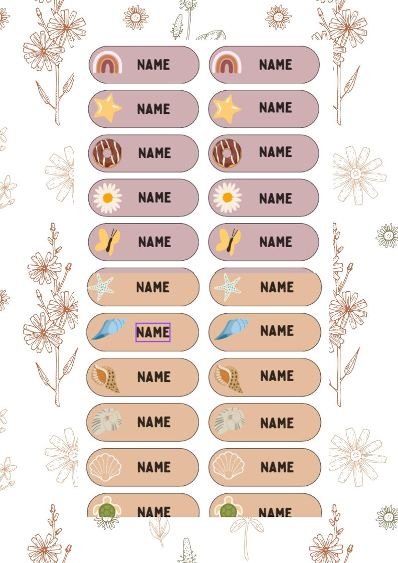 Editable Name Tags Template | Printable Name Badge | Canva Template ...