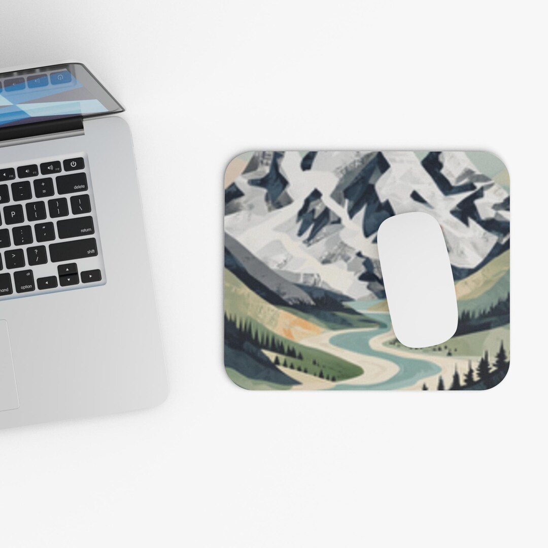Mountain Landscape Mouse Pad, Nature Desk Accessory, Office Decor, Gift ...