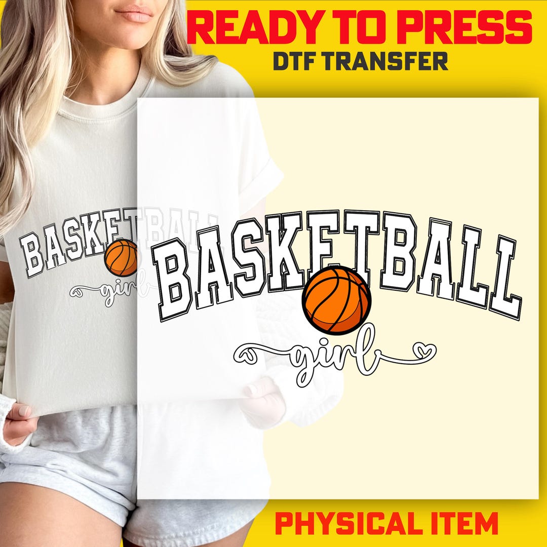 Custom Girl Basketball DTF Transfer: Ready to Press Heat Transfer - Etsy