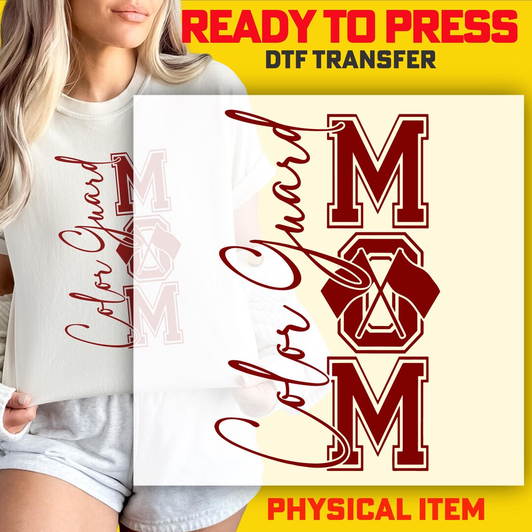 Color Guard Mom Heat Transfer: School Spirit Design, Ready to Press - Etsy
