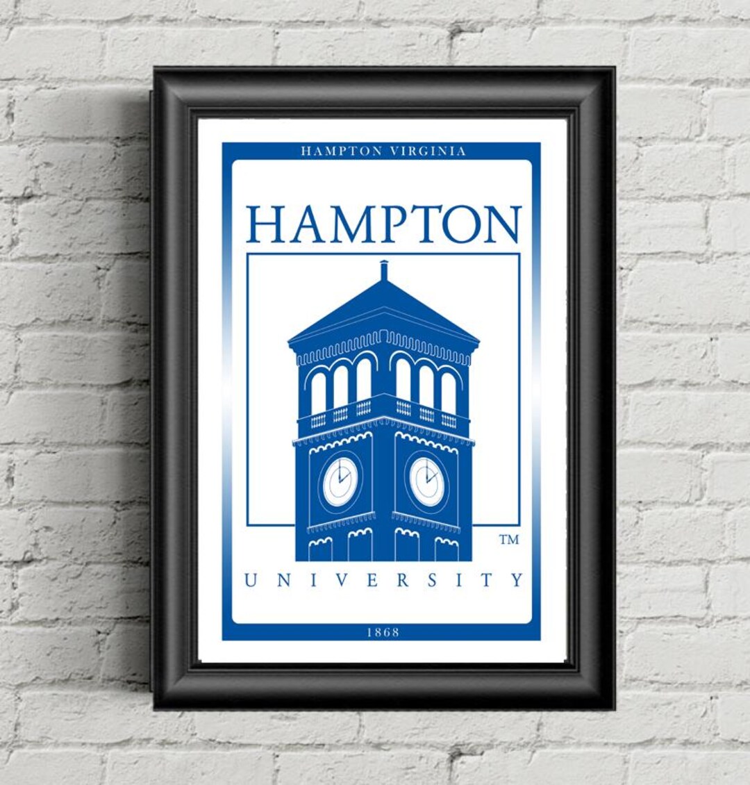 Hampton University Digital Download Poster, HBCU Wall Art, Dorm Decor ...