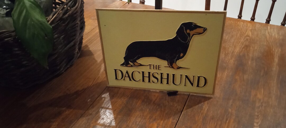 The Dachshund Dog Wooden Sign - Etsy