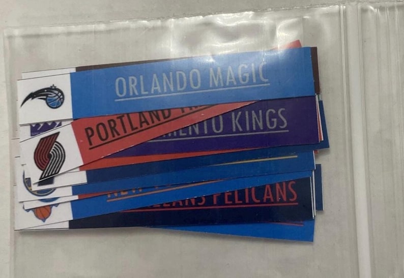 NBA Team Color Sticker Labels for BCW Card Dividers - Labels Only - Etsy