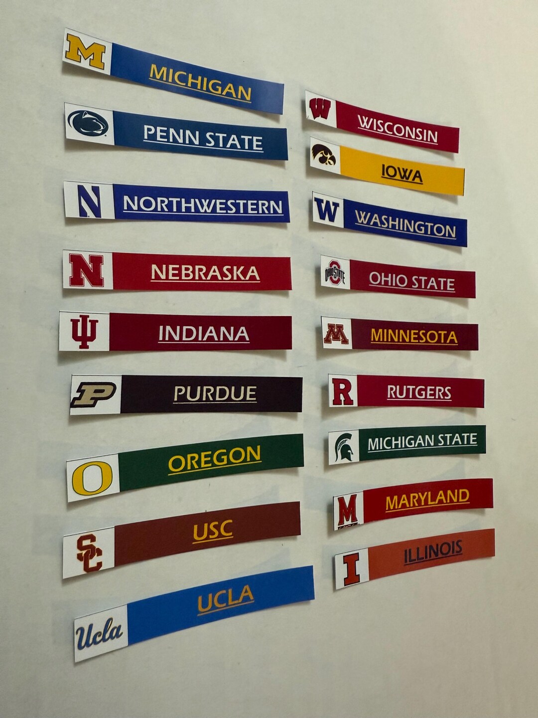 NCAA Big Ten Team Color Sticker Labels for BCW Card Dividers - Labels ...