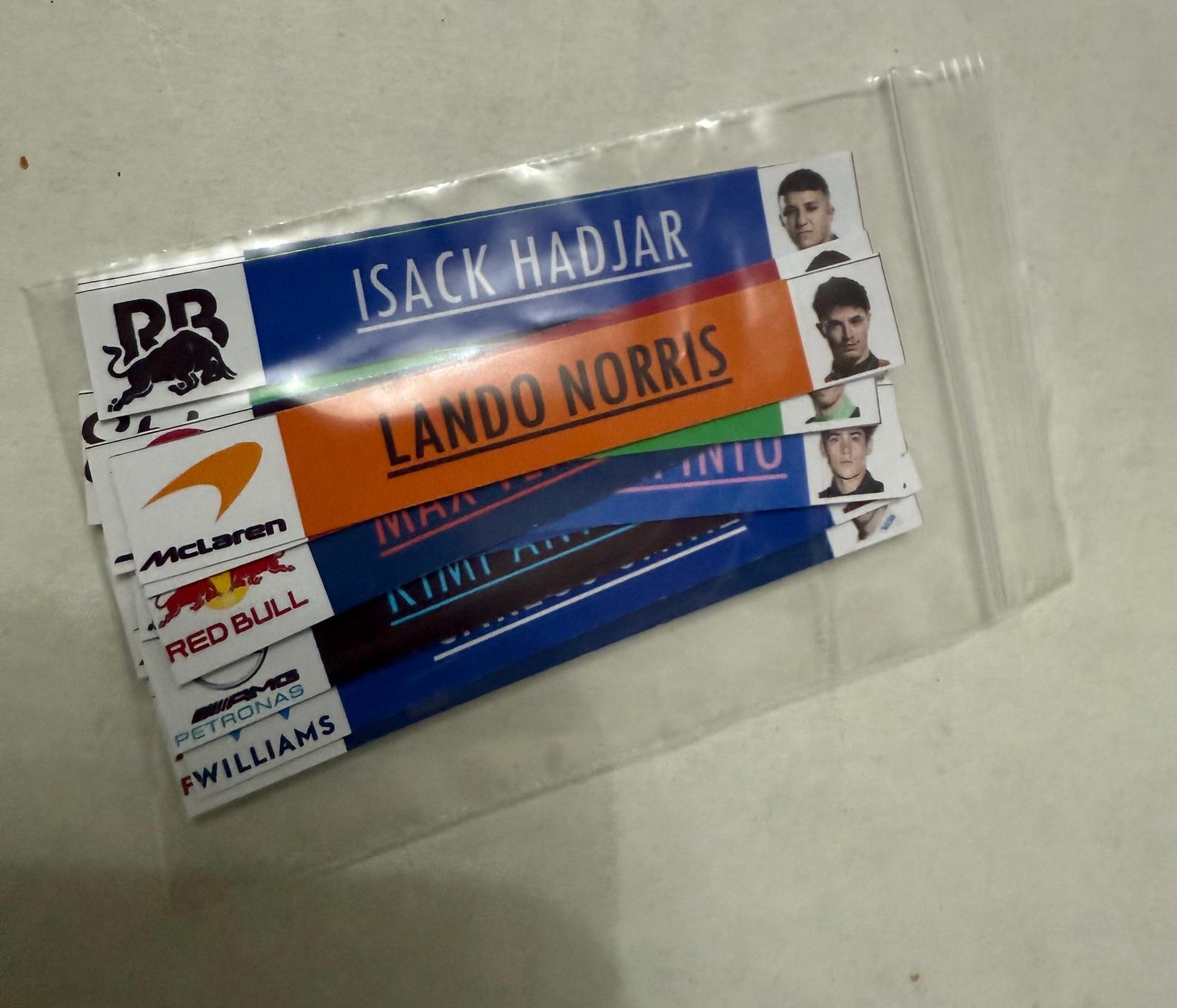 2025 F1 Formula 1 Team Logo/color Driver Sticker Labels for BCW Card ...