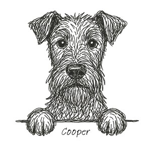 Custom Dog Line Drawing – Personalized Pet Sketch From Photo - Dog Nook ...