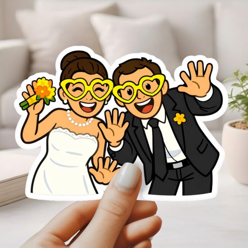 Wedding Cartoon Stickers - Etsy