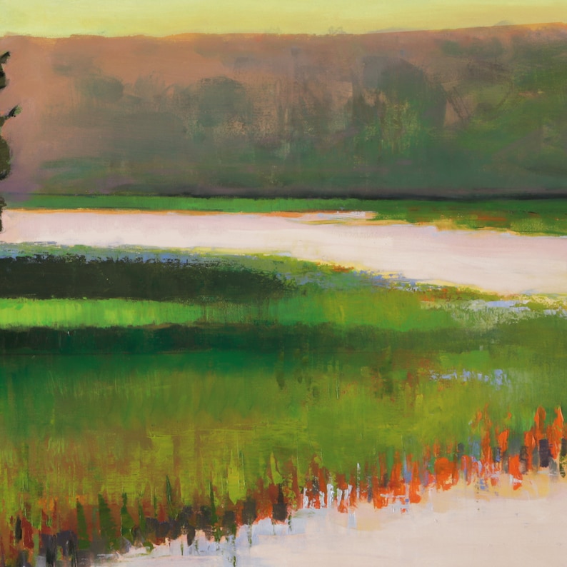 A Green Ray of Light 30x30 Oil Acrylic - Etsy