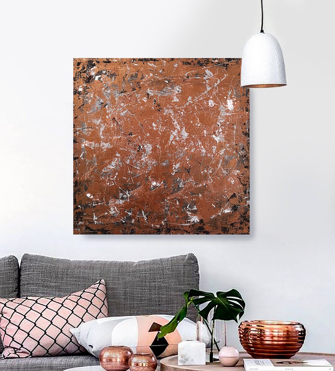 Copper 18x18x2" Acrylic Wood Panel - Etsy