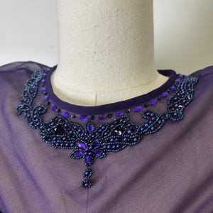 Vintage Y2K Dress 2000s One of a Kind Purple & Blue Ombré Floral Silk ...