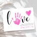 PRINTABLE Valentines Day Handprint Art Craft for Kids, Baby Toddler ...