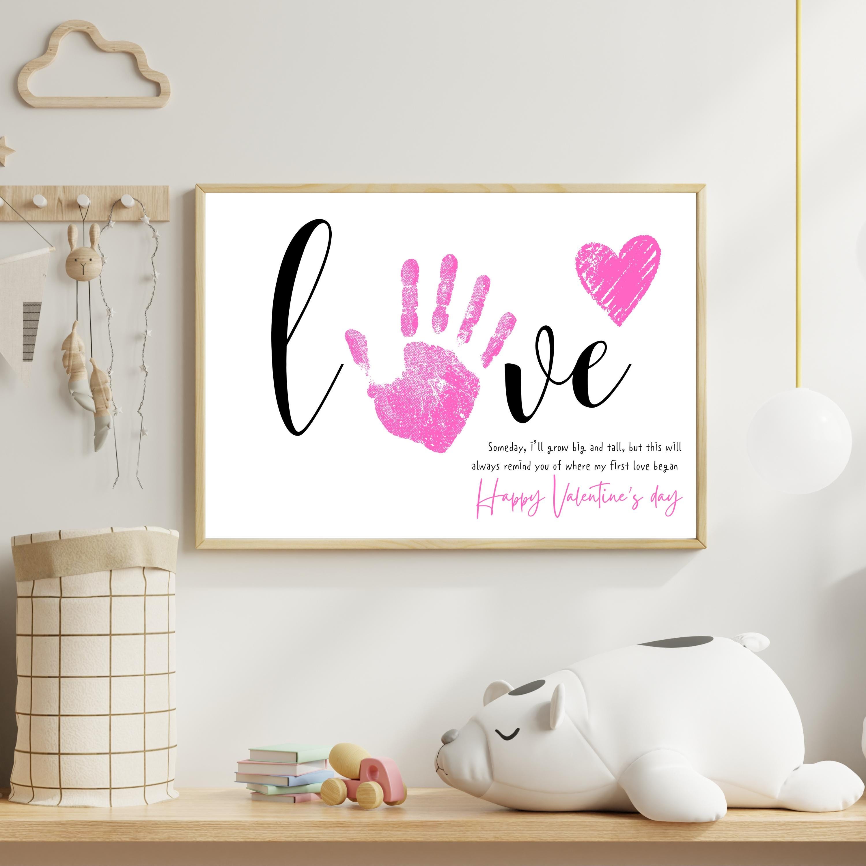 PRINTABLE Valentines Day Handprint Art Craft for Kids, Baby Toddler ...