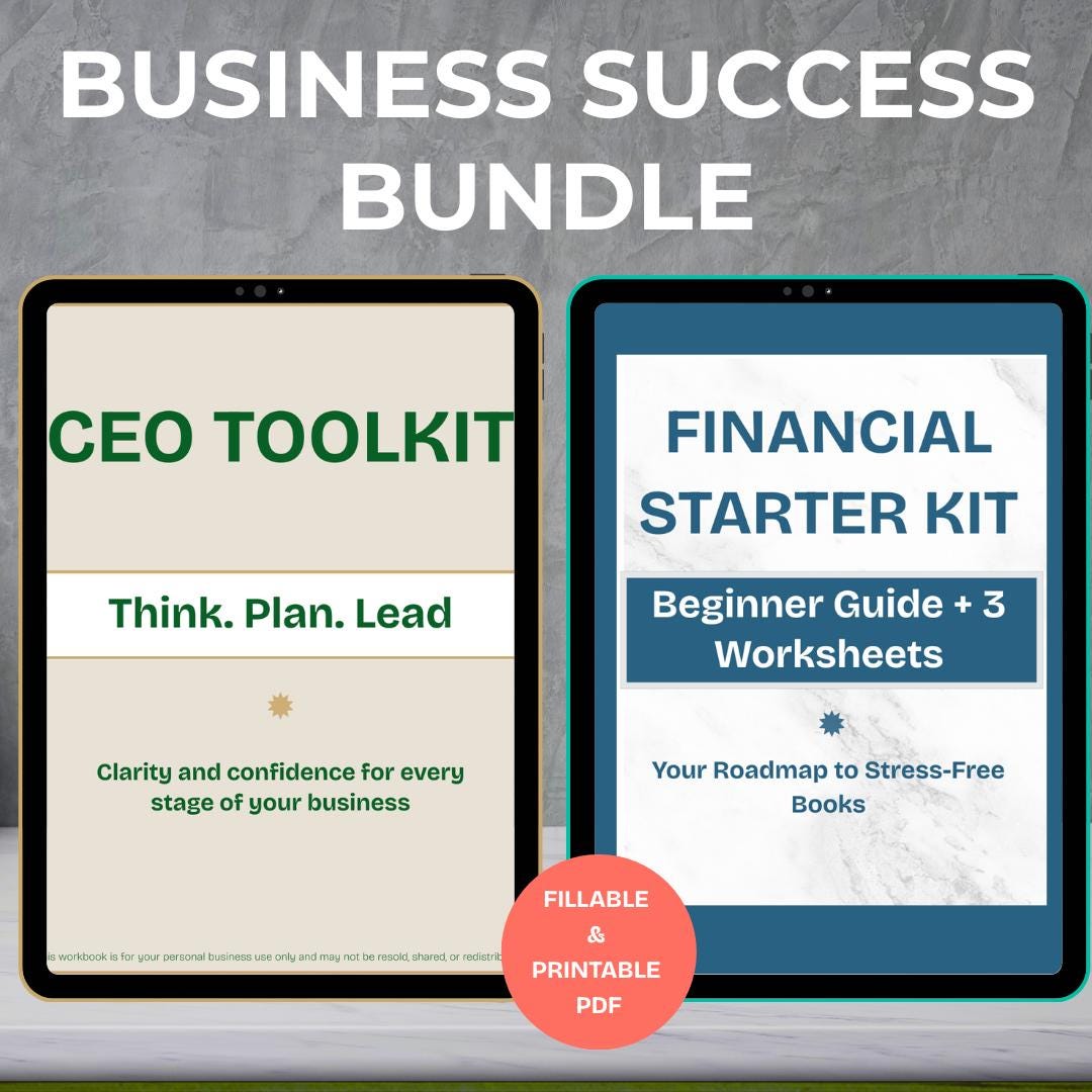 Business Success Bundle: CEO Toolkit + Financial Starter Kit | Small ...
