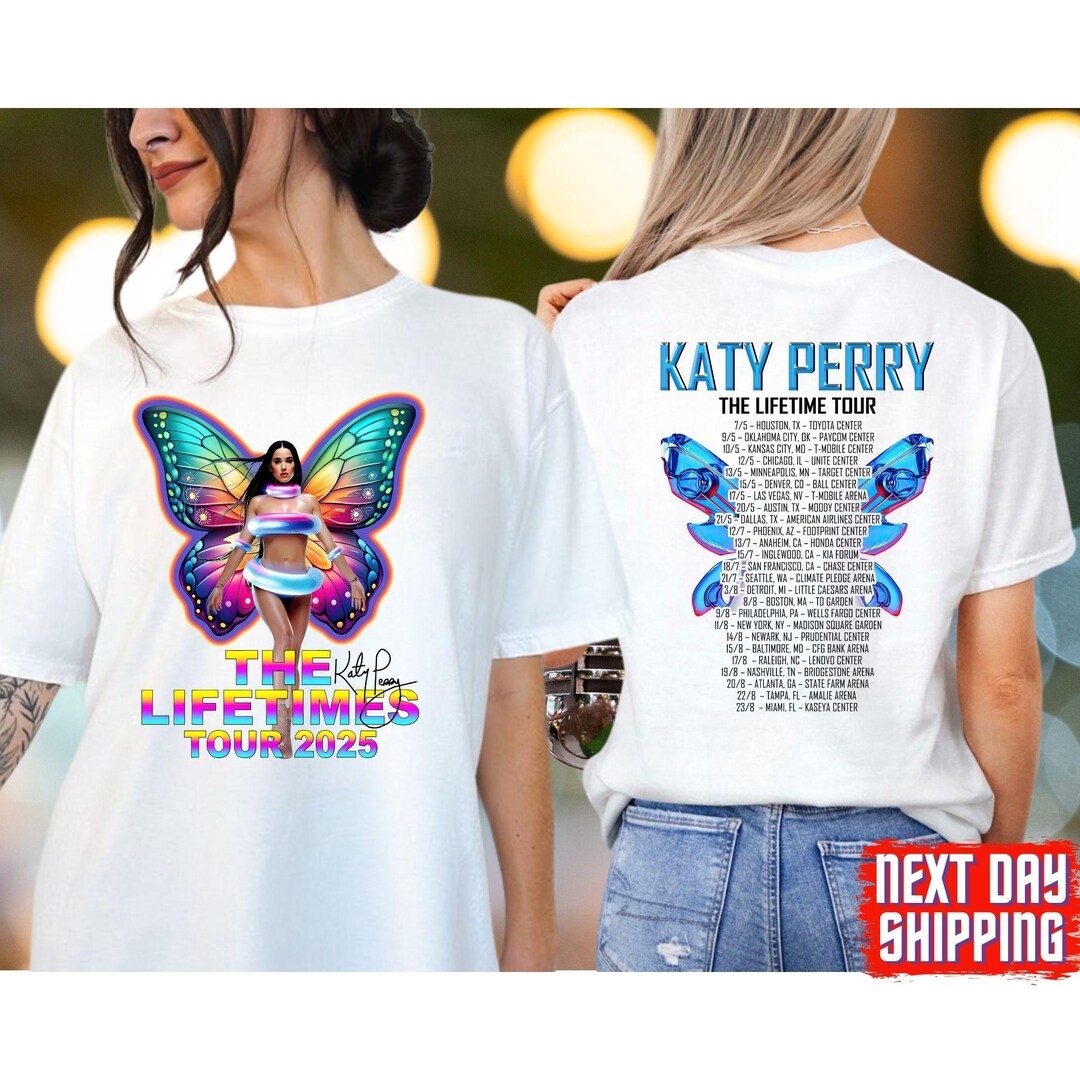 Comfort Colors 2025 Katy Perry the Lifetime Tour Shirt, Katy Perry Fan ...
