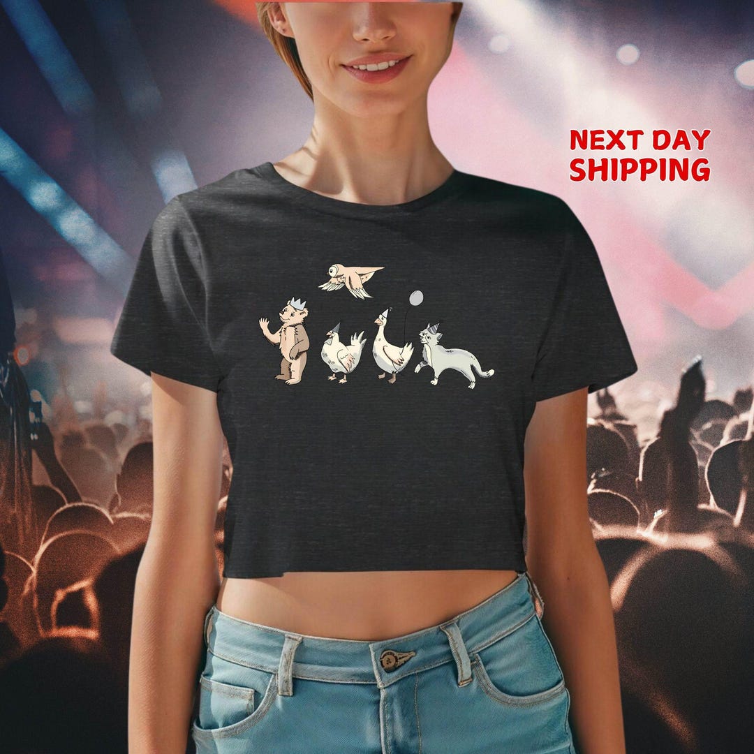 Little Bear Crop Top, Cute Animal Friends Crop Top, Animated TV Show ...