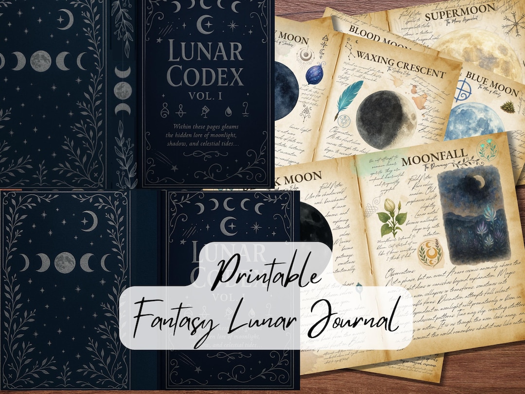 Lunar Codex Vol. I – Printable Fantasy Moon Grimoire | Digital Dnd ...