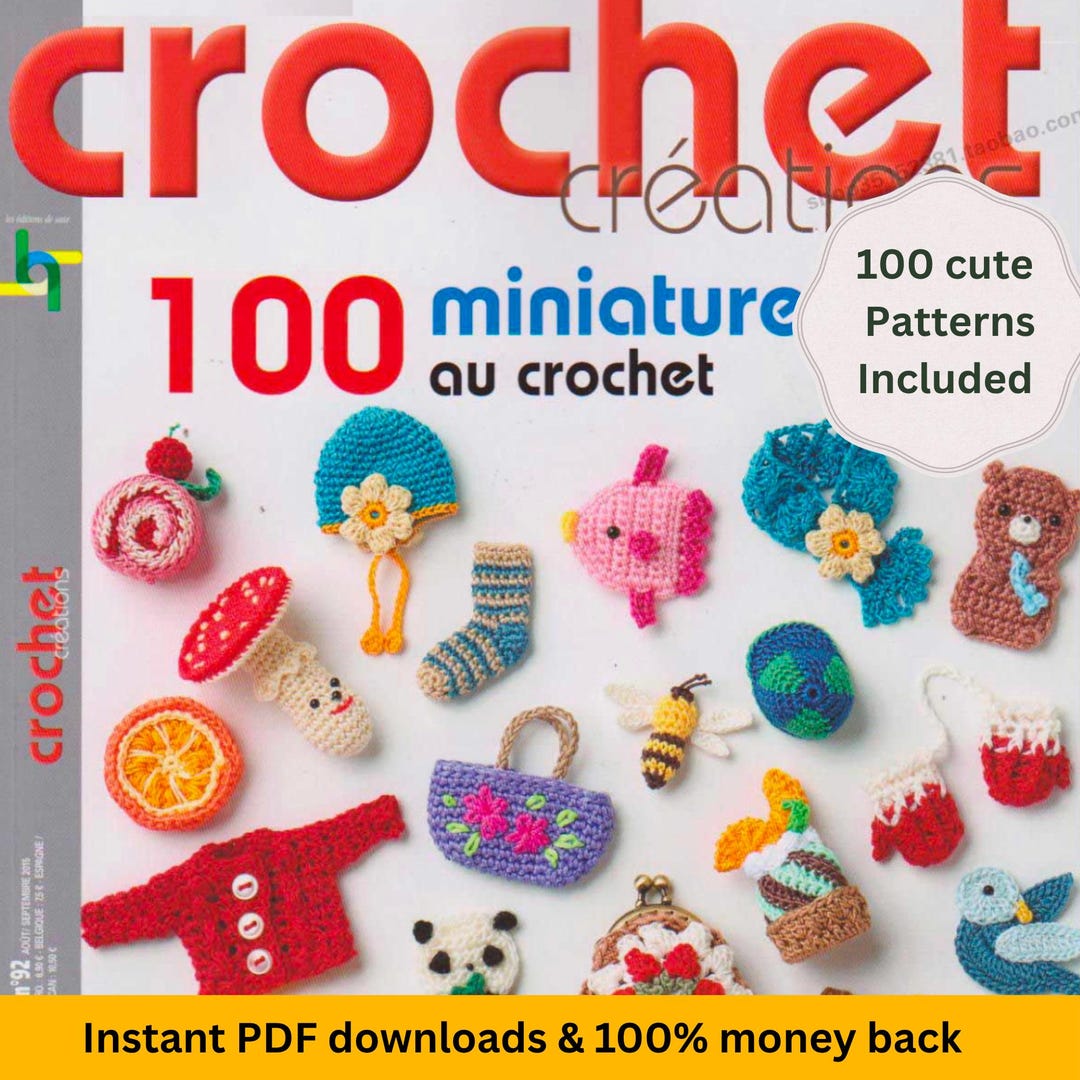 Miniature Crochet Patterns Book: 100+ Tiny Amigurumi Designs (PDF ...