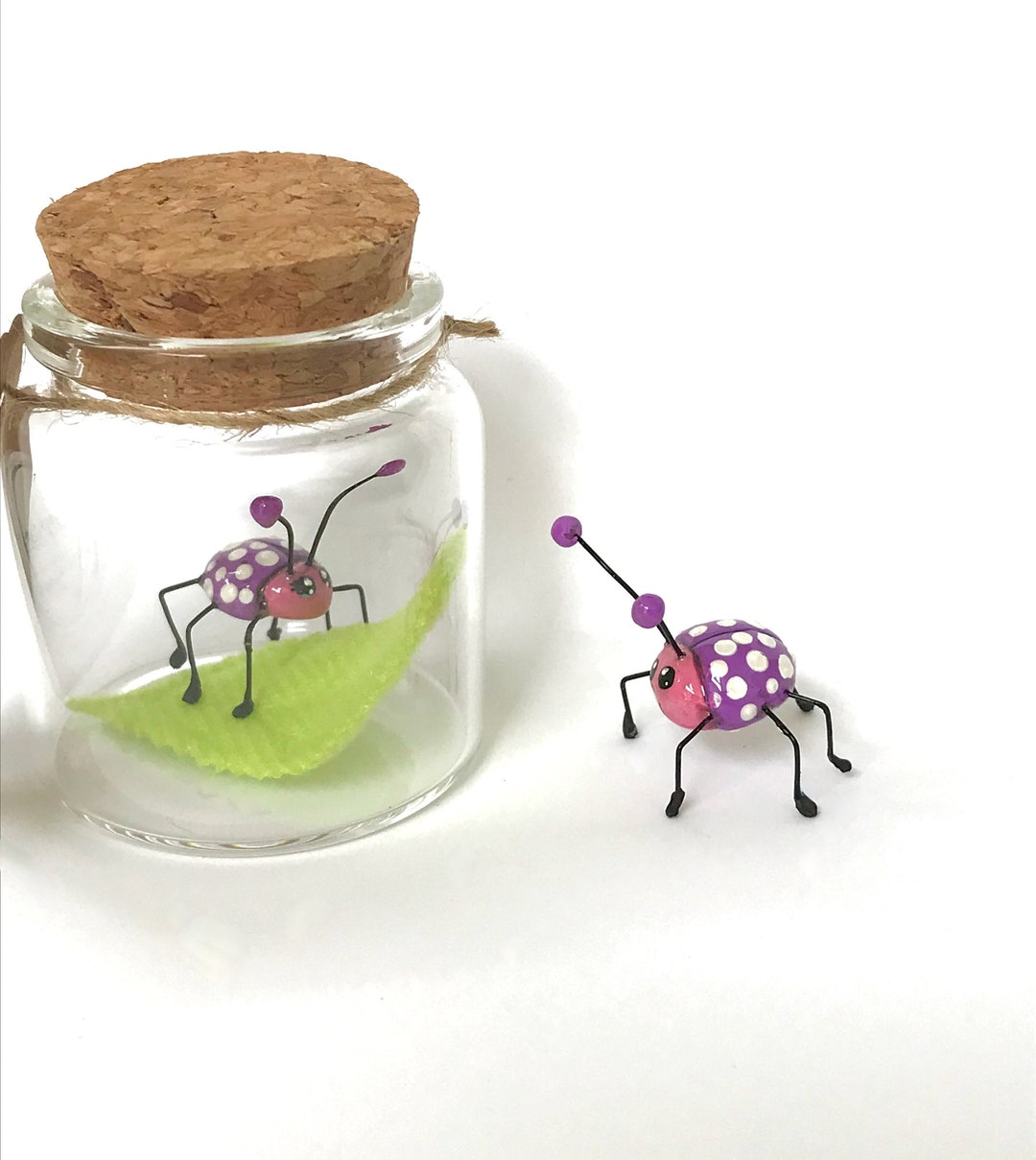 Miniature Bug Jar / Love Gift / Collectible / Bug in a Jar / Insect ...