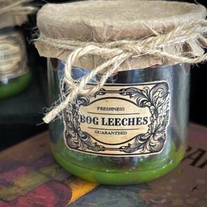 Bog Leeches / Potion Ingredients / Halloween Apothecary Jars / Magical ...