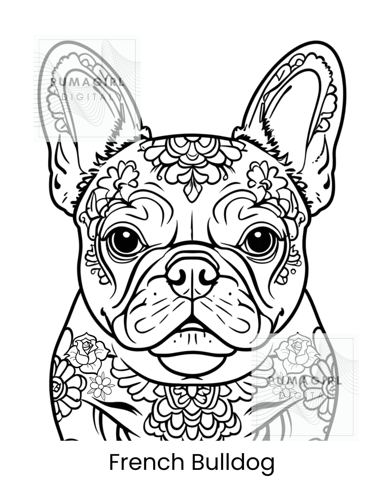 25 Sugar Skull Dog Breeds Coloring Pages Digital Download Printable ...