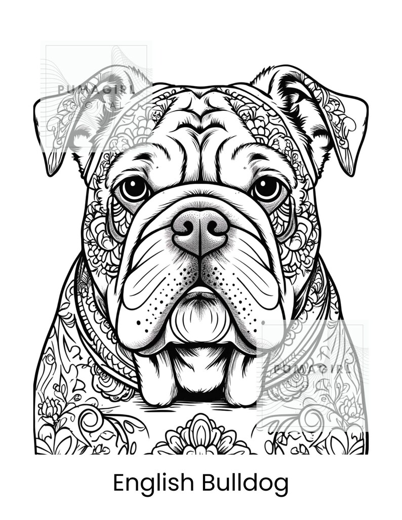 25 Sugar Skull Dog Breeds Coloring Pages Digital Download Printable ...