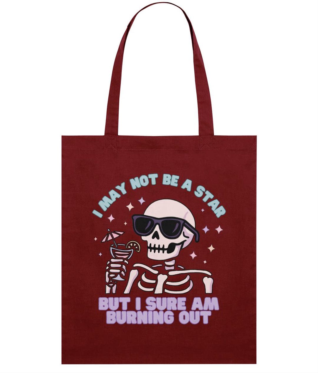 Burn Out Skeleton Tote Bag – Funny Pastel Goth Bag for Spooky Souls ...