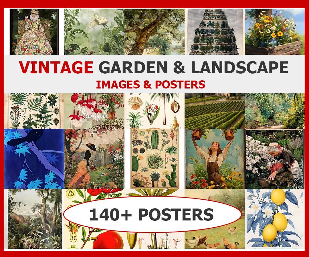 Vintage Garden and Landscape Poster | Vintage Posters | Poster ...