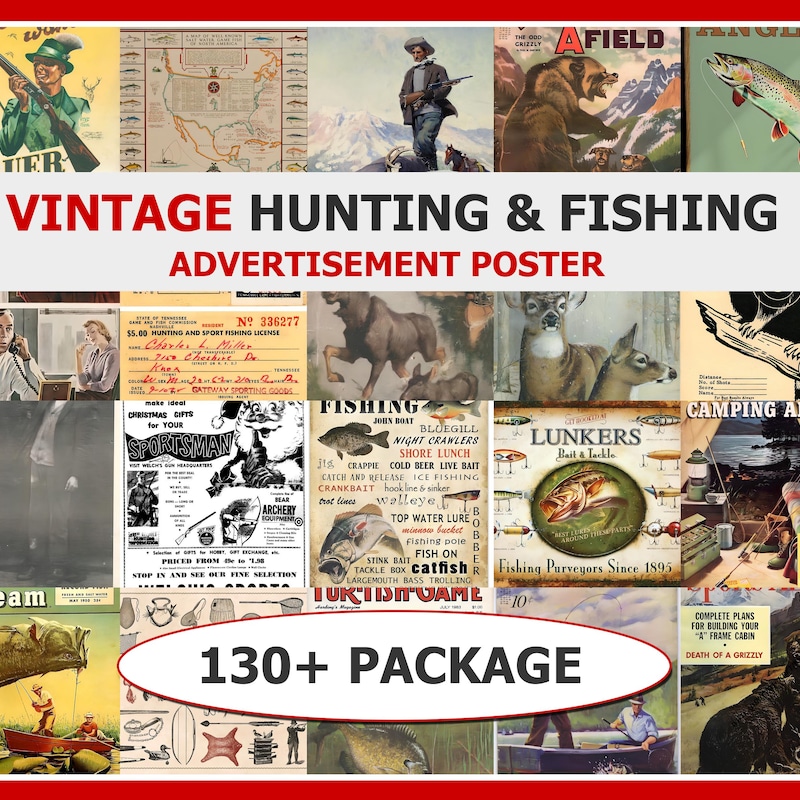 Hunting or Fishing Poster - Etsy