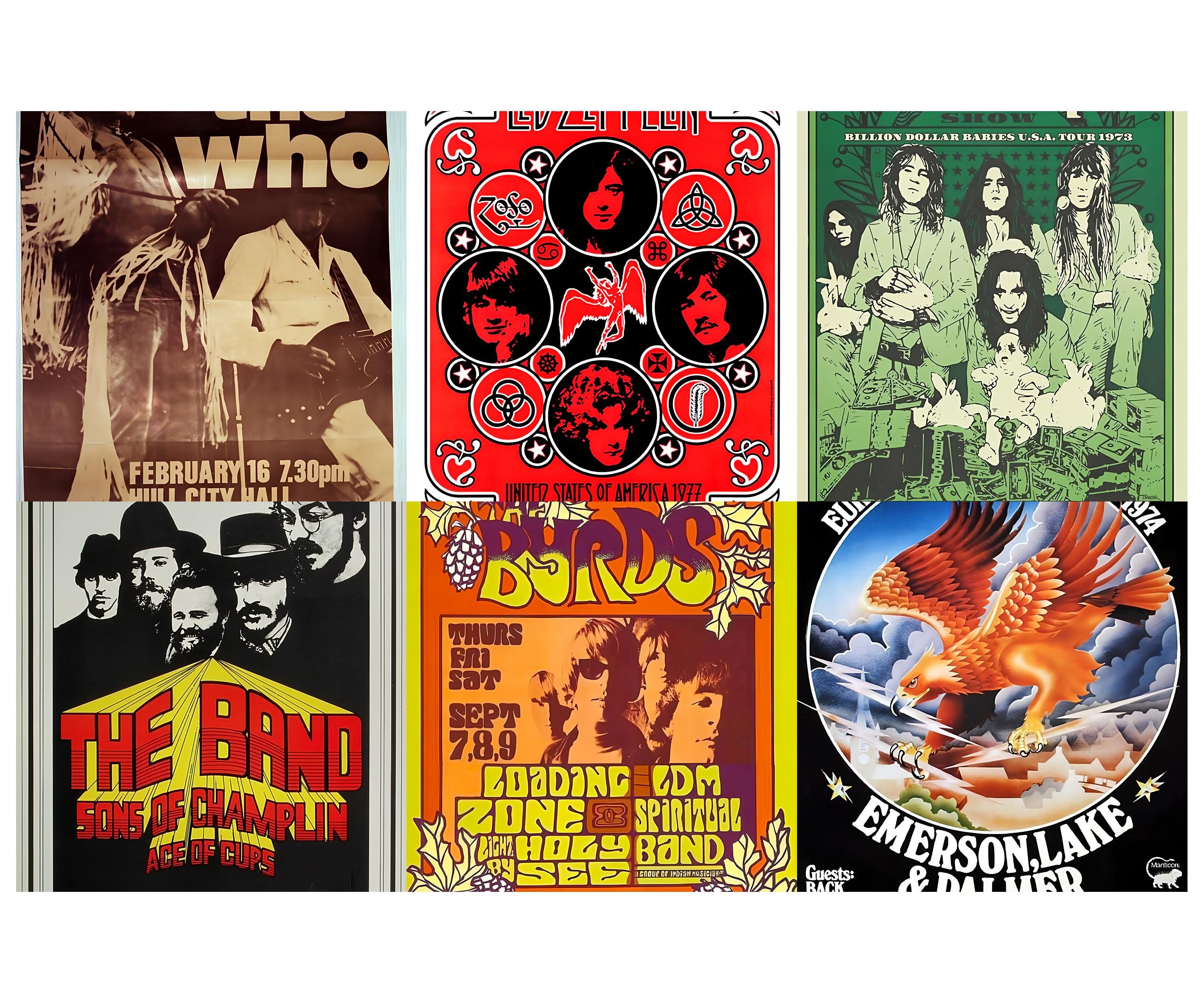 Vintage Rock Band Posters 1960s 1970s Poster | Vintage Poster Scrapbook ...