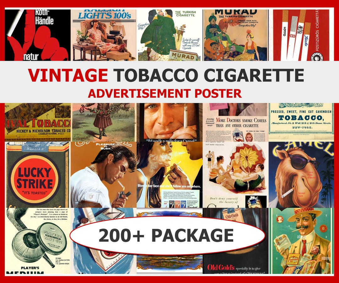 Vintage Tobacco Cigarette Advertisement Poster | Vintage Posters ...