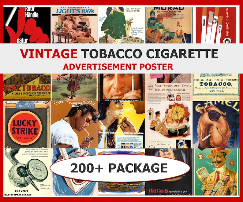 Vintage Tobacco Cigarette Advertisement Poster | Vintage Posters ...