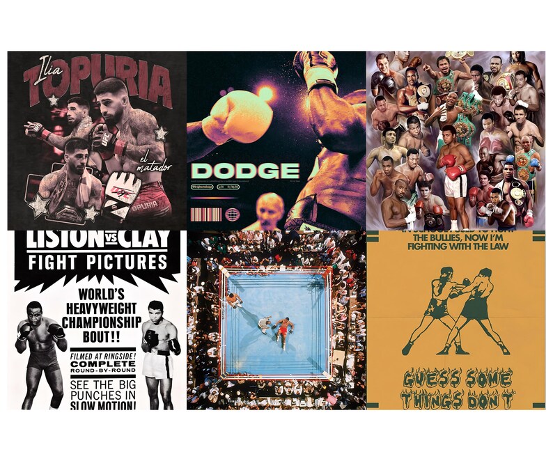 Vintage Boxing Fight Poster | Vintage Posters Scrapbook Junk Journal ...