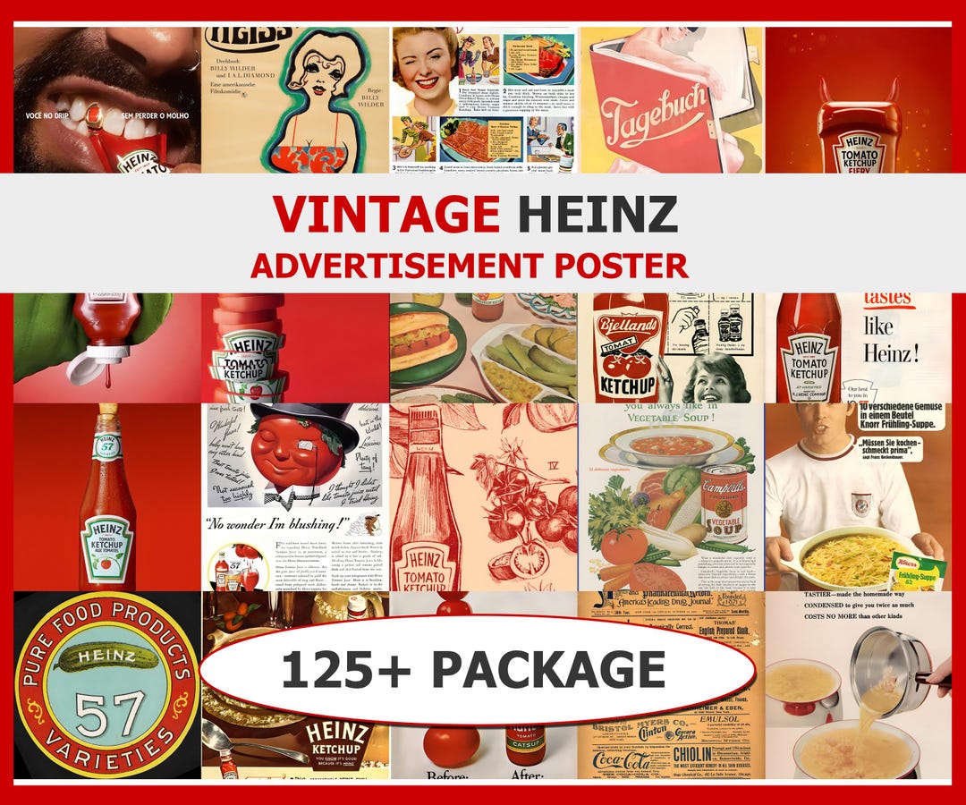 Vintage Heinz Advertisement Poster | Vintage Posters Scrapbook Junk ...