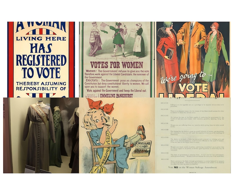 Vintage Women’s Suffrage Poster Set | Vintage Posters Poster Collection ...