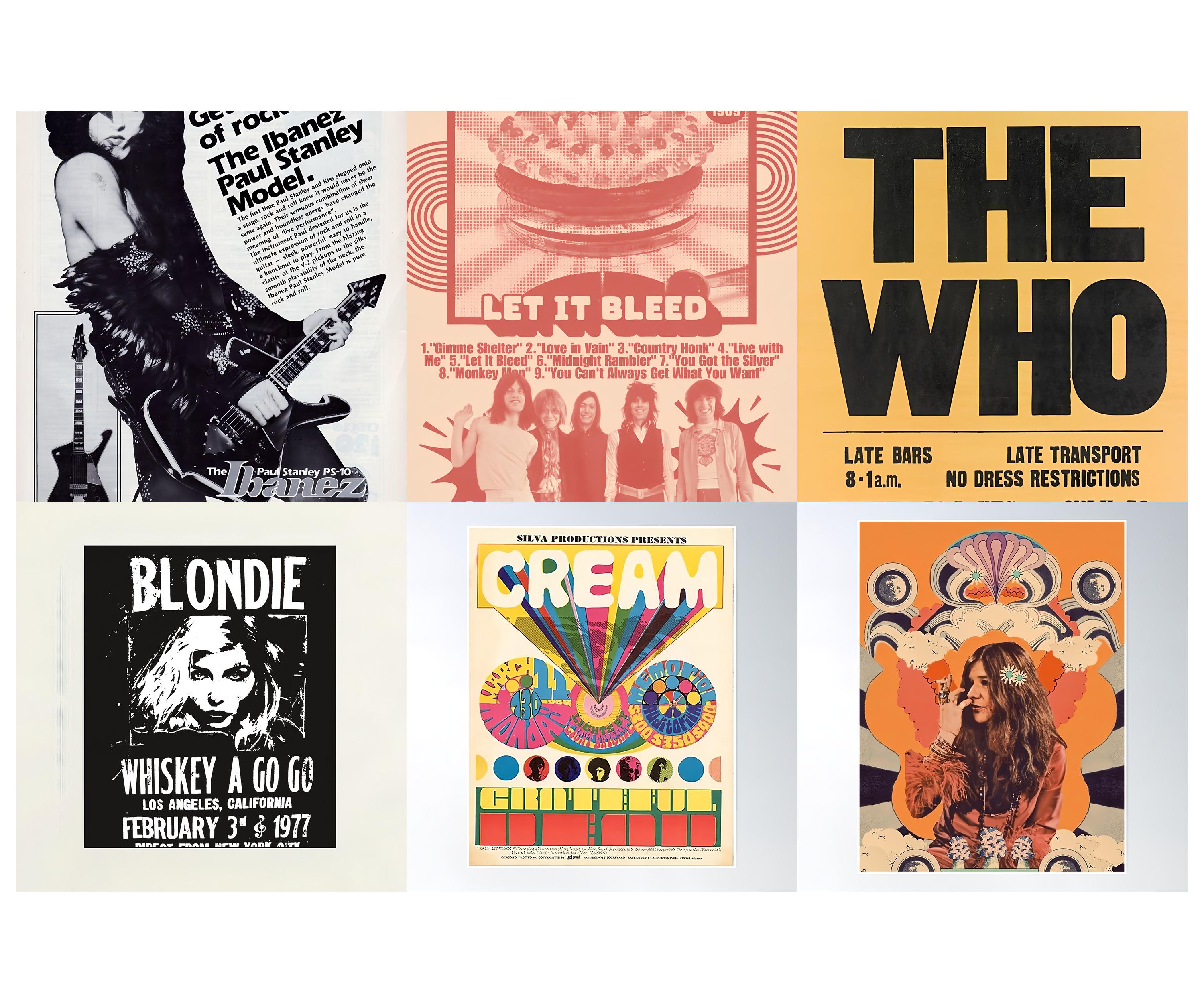 Vintage Rock Band Posters 1960s 1970s Poster | Vintage Poster Scrapbook ...