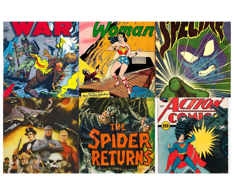 Vintage Comic Book Covers Golden Age Poster | Vintage Posters Scrapbook ...