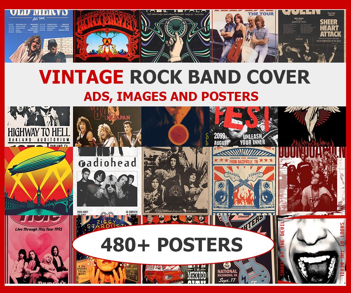 Vintage Rock Band Cover Poster | Vintage Posters | Poster Collection ...
