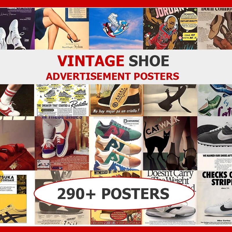 Vintage Shoe Ad Poster - Etsy
