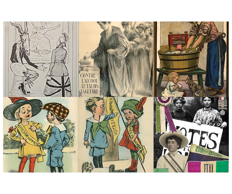Vintage Women’s Suffrage Poster Set | Vintage Posters Poster Collection ...