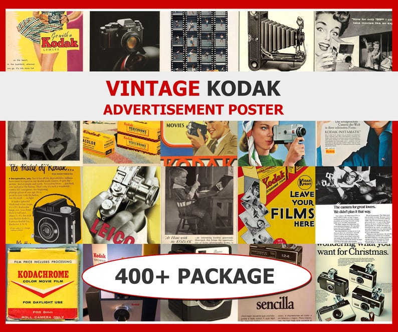 Vintage Kodak Advertisements Poster | Vintage Posters Scrapbook Junk ...