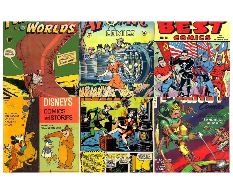 Vintage Comic Book Covers Golden Age Poster | Vintage Posters Scrapbook ...