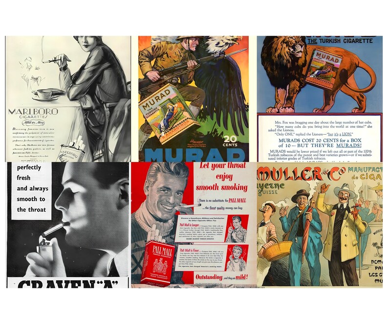 Vintage Tobacco Cigarette Advertisement Poster | Vintage Posters ...